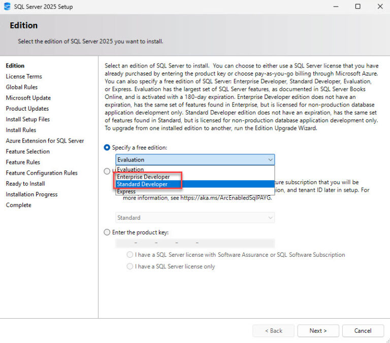 SQL Server 2025 Standard Developer Edition - SQL Server Consulting ...